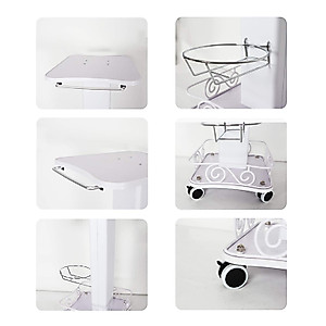Beauty Salon Trolley Cart with Wheels and Large Storage Fence,Multil-Function Mobile Salon Spa Rolling Esthetician Cart Instrument Tray Hairdressing Service Cart Max Load 88lbs