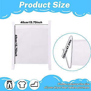 2 PCS Sneaker Wash & Dry Net Bag for Dryer, 15.7x15.7 Inch Large Laundry Net Mesh Wash Washing Bag with Zipper and Strap, Shoe Dryer Rack Inside Dryer for Clothing, Lingerie, Laundry Reused Bag Tool