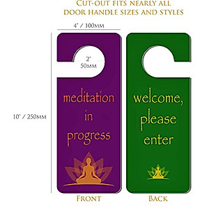 Meditation Door Sign | Do Not Disturb Sign Meditation in Progress | Meditation Gift for Home or Office