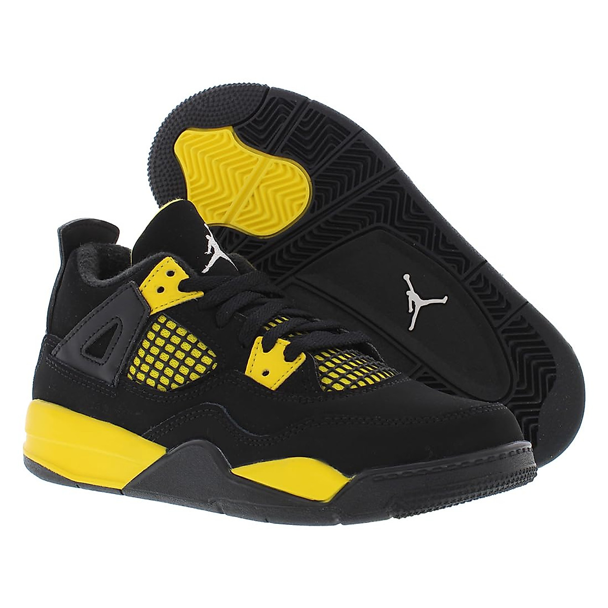 Jordan 4 Retro Little Kids Shoes Size - 13 Black/White