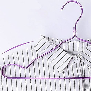 MMOOCO Clothes Hangers, 4PCS,Clothes Hangers ，Aluminum Alloy Traceless Non-Slip Holder Racks， Metal Hanger ，Clothing Organizer Drying Hangers (Color : Red, Size : 4pcs)