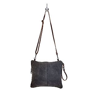 Myra Bag Swing High Small & Crossbody Bag Upcycled Cotton & Hair Leather S-2878