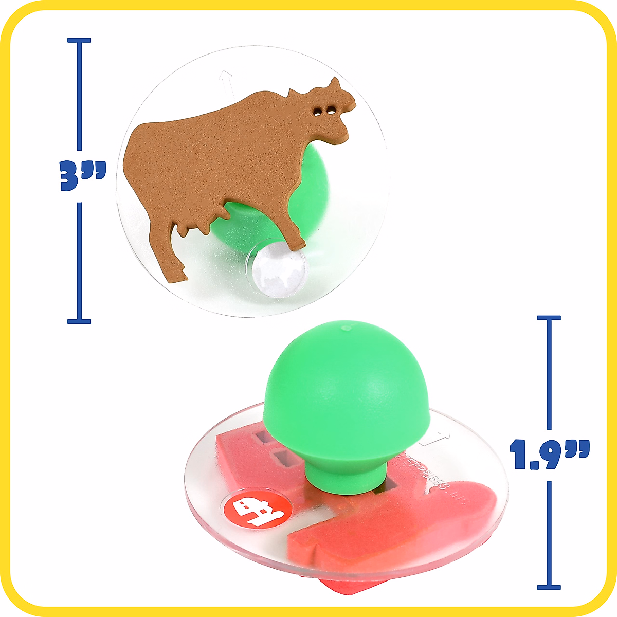 READY 2 LEARN Giant Stampers - Farm Adventure - Set of 10 - Easy to Hold Foam Stamps for Kids - Arts and Crafts Stamps for Displays, Posters, Signs and DIY Projects