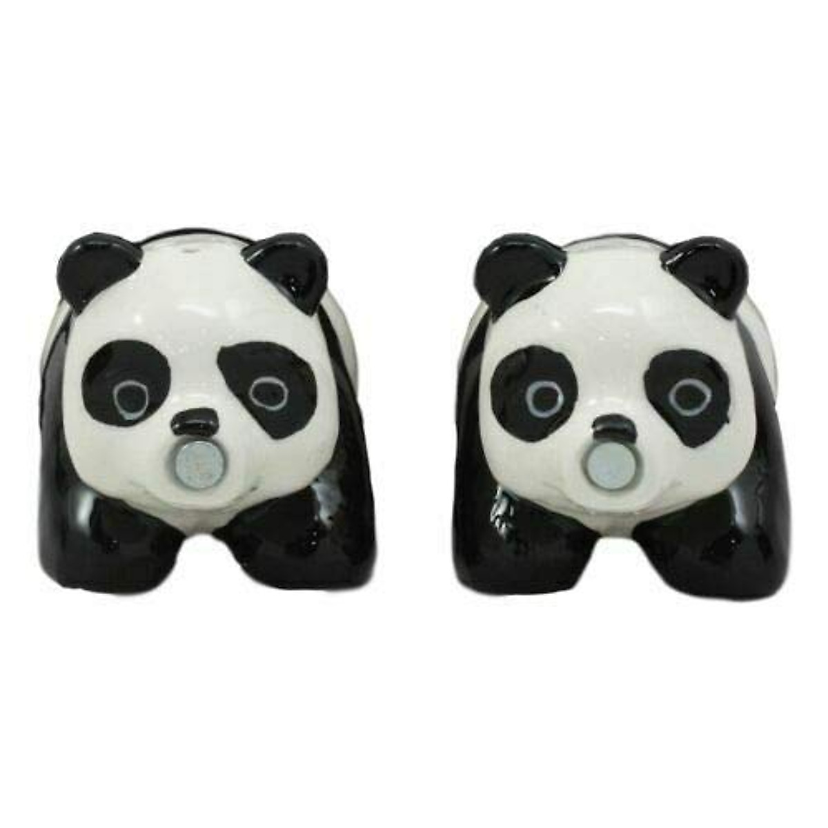 Set Of 1 Ceramic Giant Panda Bears Salt And Pepper Shakers Holder Figurine