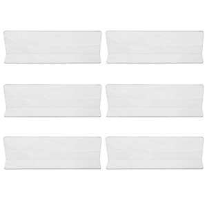 POPETPOP Closet Organization Plastic Shelf Dividers, Clear Closet Shelf Organizer for Wood Shelves Bedroom Office Supermarket Kitchen Cabinet Shelf Storage Closet Shelf Divider