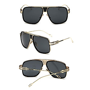 Gobiger Aviator Sunglasses for Men 100% UV Protection Goggle Alloy Frame with Case…