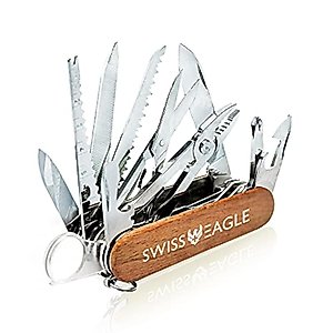 Swiss Eagle Classic Multi-Tool Army Knife - Packs 30 Tools In Your Pocket