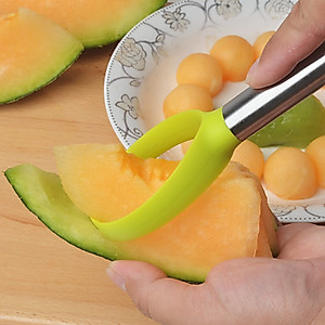 XIANGEN Fruit Carving Knife Set 3-in-1 Set for Home Use Fruit Cutting and Fruit Sacking Supplies Watermelon Digging Ball shaped triangular V-shaped fruit carving knife