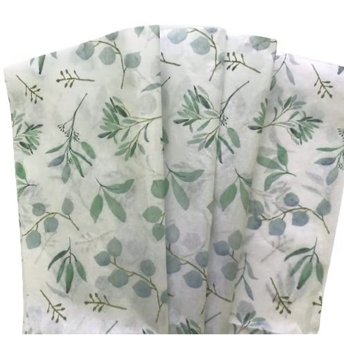 Elegant Greenery Printed Tissue Paper for Gift Wrapping with Floral Design, Decorative Tissue Paper - 20 Large Sheets, 20x30