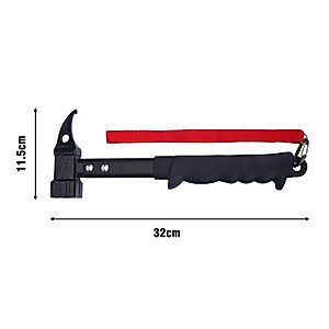 Outdoor Hiking Camping Multi-Function Tent Hammer Stake Remove Mallet, Outdoor Portable Framing Hammer with High Strength Head Rubber Handle, Multi-Function Lanyard Nail & Stake Puller Tent Hammer