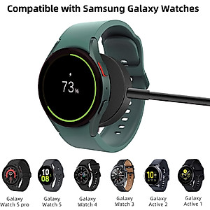Galaxy Watch 6/5/4/3 Charger EMallee USB A Charging Dock for Samsung Galaxy Watch6 Watch5 Pro Watch4 Classic Watch3 Active Active2 Accessories 2 Pack