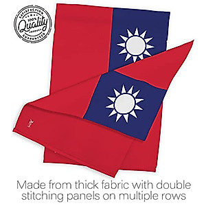 Americana Home & Garden Taiwan Garden Flag Set Wood Dowel Regional Nation International World Country Particular Area House Decoration Banner Small Yard Gift Double-Sided, Made in USA