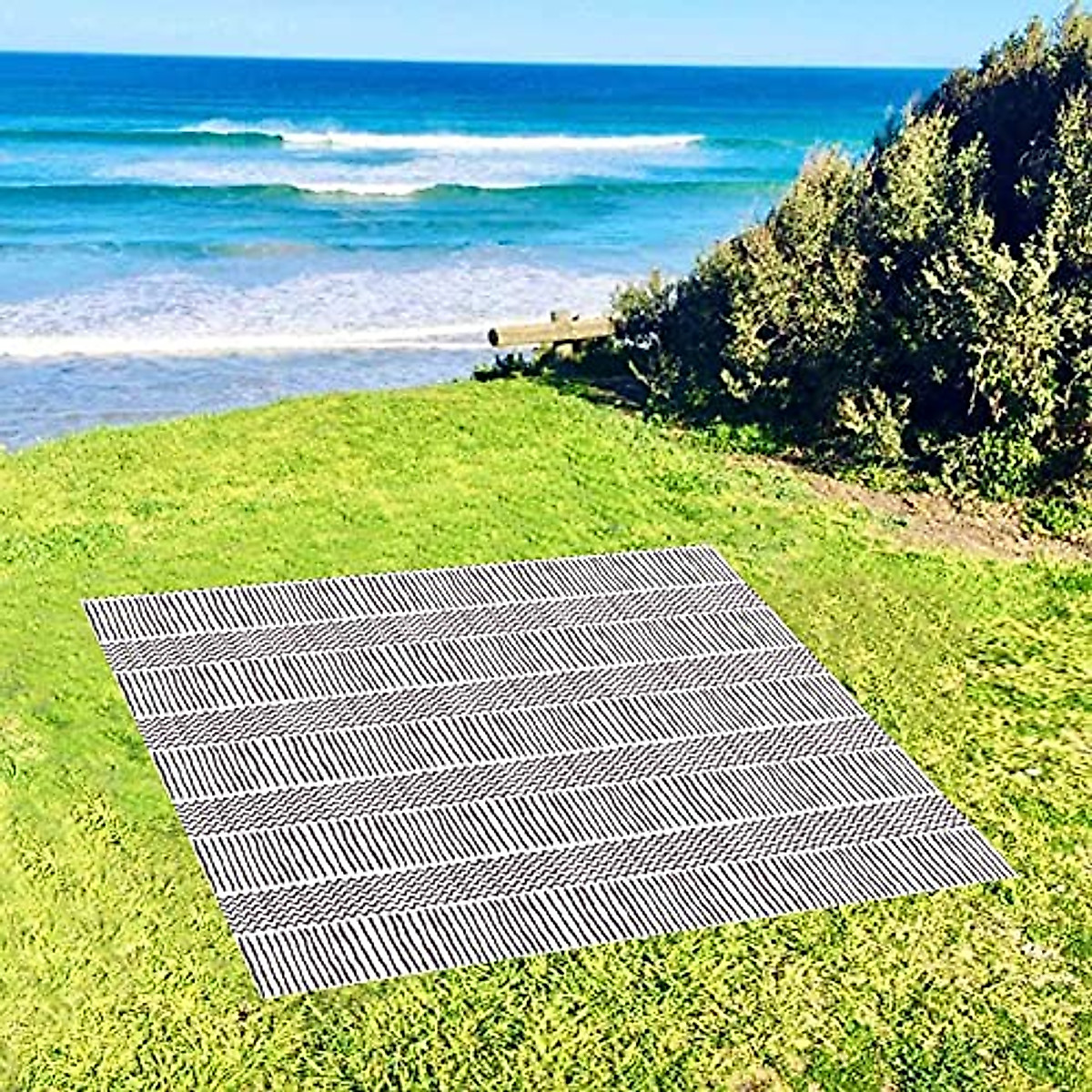 Splat Mat for Under High Chair/Arts/Crafts, Triluby 51" Waterproof Non Slip Food Splash Mat for Eating Mess, Washable Weaning Mat Reusable Spill Floor Protector (Stripe)