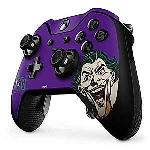 Skinit Decal Gaming Skin compatible with Xbox One Elite Controller - Officially Licensed Warner Bros The Classic Joker Design