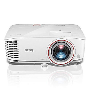 BenQ TH671ST 1080p DLP Home Theater Short Throw Projector, 3000 Lumens, Low Input Lag for Gaming, Ambient Light Sensor (Renewed)