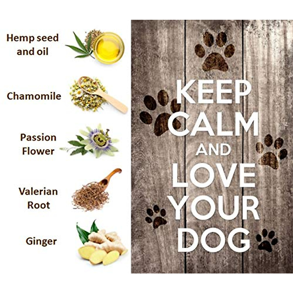 Hank & Harley Dog Calming Treats: with Real Chicken, Hemp and Soothing botanicals. 8oz, Approx 260 Pieces. Soft Chews Help Anxiety, Stress, Aggression, Barking and Fear of Thunderstorms and Fireworks