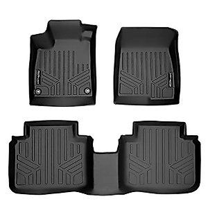SMARTLINER Custom Fit Floor Mats 2 Row Liner Set Black Compatible with 2018-2022 Honda Accord - All Models