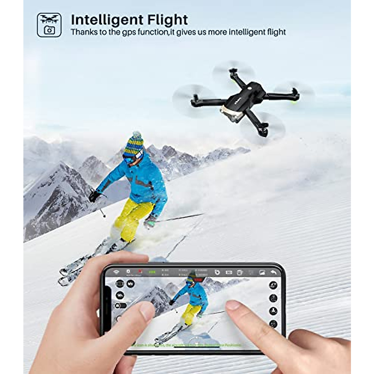 SYMA Drones with Camera for Adults 4K, Easy GPS RC Quadcopters with 36mins Flight Time, 5GHz FPV Transmission, Auto Return Home, Light Positioning, 4K Drone with Carrying Case