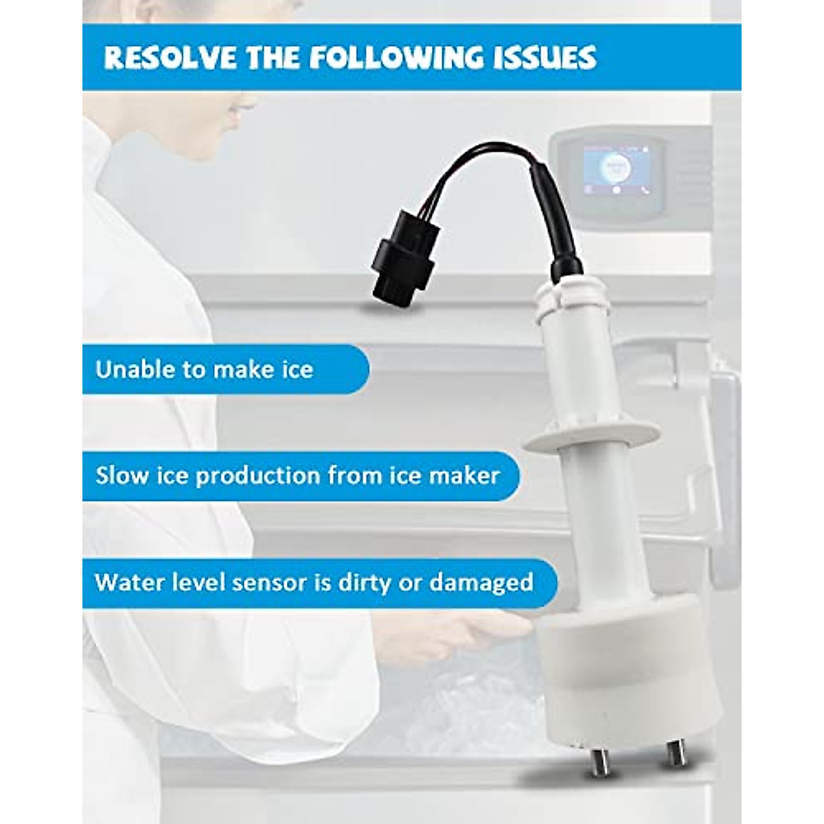 000016053 Ice Water Level Probe Kit with Harness Compatible with Manitowoc Ice Machines