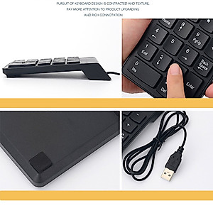 Kadaon Numeric Keypad,USB Numeric Keypad, USB 18 Key Number Numeric Keypad Keyboard for Laptop/Notebook PC Computer