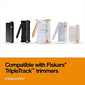 Fiskars 01-001555J TripleTrack High Profile Replacement Blades Cut/Score Style I, 1.5x1.5x1 Inch, Black and Orange