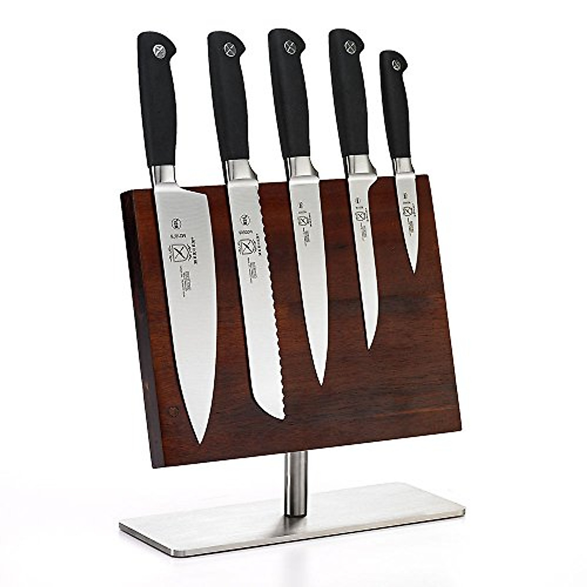 Mercer Culinary Genesis 6-Piece Magnetic Board Knife Set, 11 3/8 x 9, 11 1/2 inch high, Stainless Steel