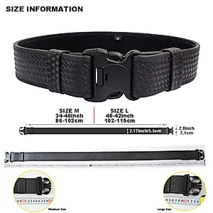 LytHarvest 9-in-1 Police Duty Belt Kit with Pouches, Law Enforcement Utility Belt Rig, Modular Security Guard Equipement Utility Belt,Basketweave (Medium)