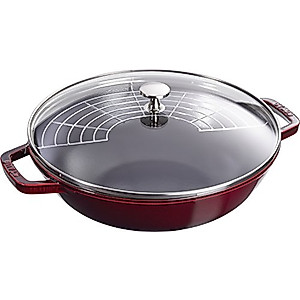 STAUB Cast Iron Wok, Grenadine, 30 cm