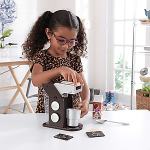 KidKraft Children's Espresso Coffee Set - Role Play Toys for The Kitchen, Play Kitchen Accessories, Gift for Ages 3+