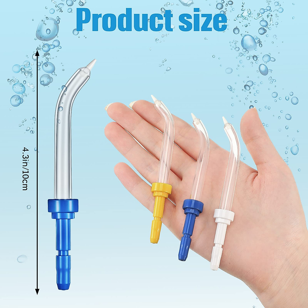 Tondiamo 6 Pieces Replacement Periodontal Tips Compatible with Waterpik 3 Colors Periodontal Tips Dental Water Flosser Replacement Tips Flossing Tips for Water Flossers and Other Oral Irrigators