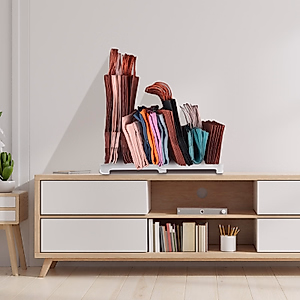 Sibosen Reusable Shopping Bag Organizer, Adjustable Shelf Dividers, Great for Storing Folded Cloth and Paper Grocery, Food Storage, Lunch, Shopping and Gift Bags