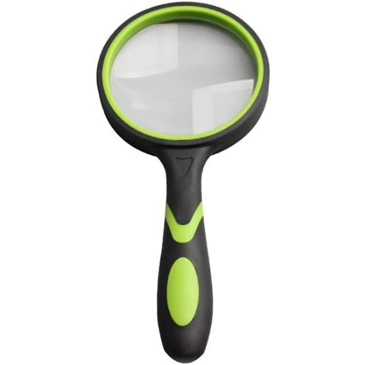 50mm 10X Handheld Magnifying Glass Shatterproof Reading Magnifier for Seniors and Kids, Real Glass Magnifying Lens with Non-Slip Rubber Handle for Reading Hobbies and Science