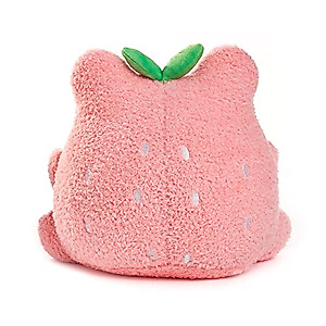 Cuddle Barn PlushGoals - Strawberry Wawa Super Soft Cute Kawaii Froggie Dressed As Fruit Collectible Stuffed Animal Plush Toy, 9 inches