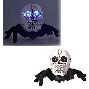 2023 New Skull Tarantula Toy, Remote Control Spider, Spooky RC Spider Prank Toy with Light Up Eyes, High Simulation Fake Spider, Great Hallowee Toy for Kids
