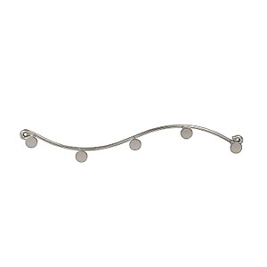 Spectrum Sweep Wall Mount 5-Hook Rack (Satin Nickel) - Wire Storage for Entryway, Bathroom, Backpack, Coat, Jacket, Purse, Belt, Robe, & More/Home Décor & Apartment Essential