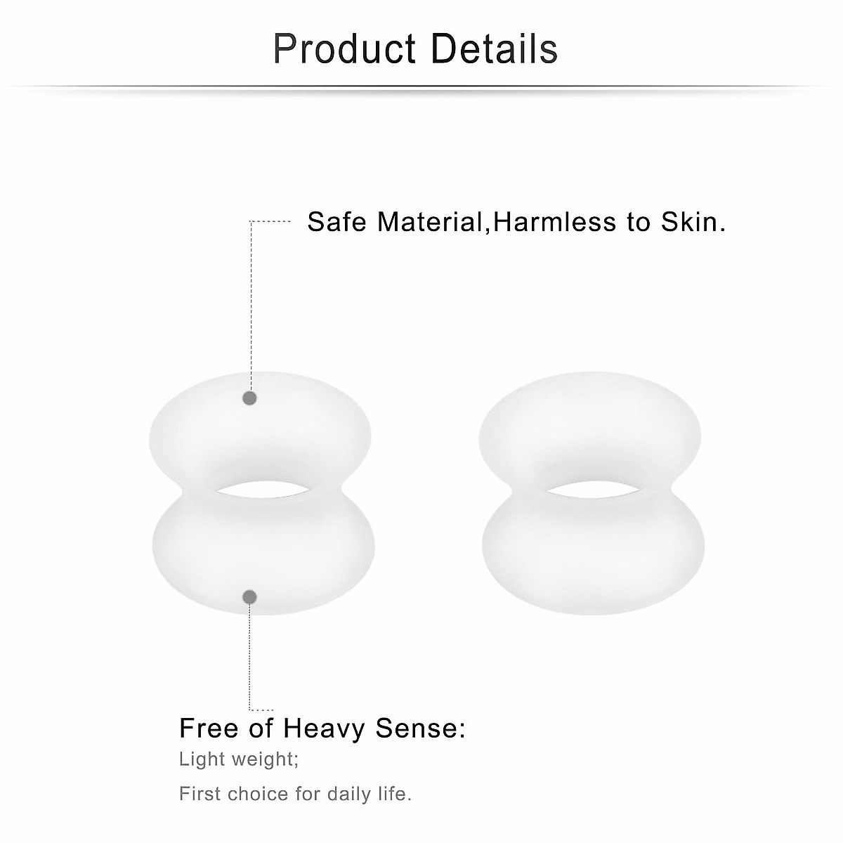 Cisyozi 00G Plugs Gauges Tunnels Earrings Ultra Thin Silicone Plastic Ear Skin Flexible Flesh Clear Tunnel Expander Stretching Gauge Earlets Plugs Gauges Kit Earlets Retainer for Women Men 00G(10mm)