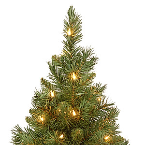 National Tree Company Pre-lit Artificial Mini Christmas Tree | Includes Small Lights and Cloth Bag Base | Majestic Fir - 2 ft