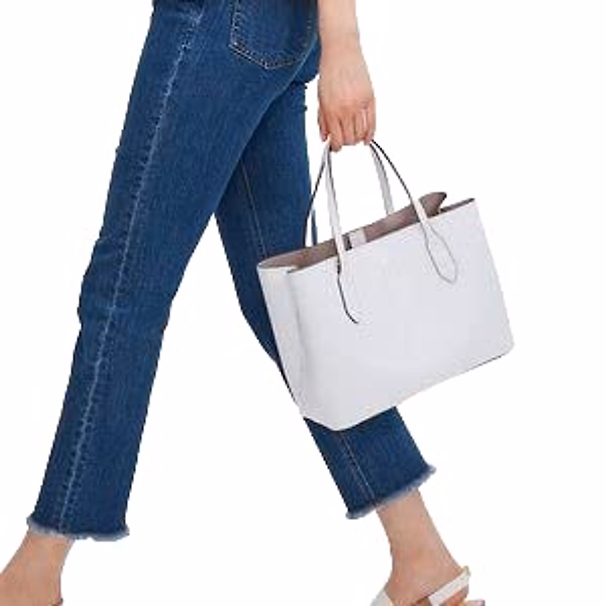 Kate Spade New York Harper Satchel Handles Crossbody Shoulder Strap Handbag (Parchment)