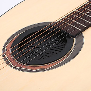 VBESTLIFE Guitar Sound Hole Cover, Acoustic Guitars Soundhole Cover Rubber Screeching Halt Feedback Buster Prevention 38/39 Inch
