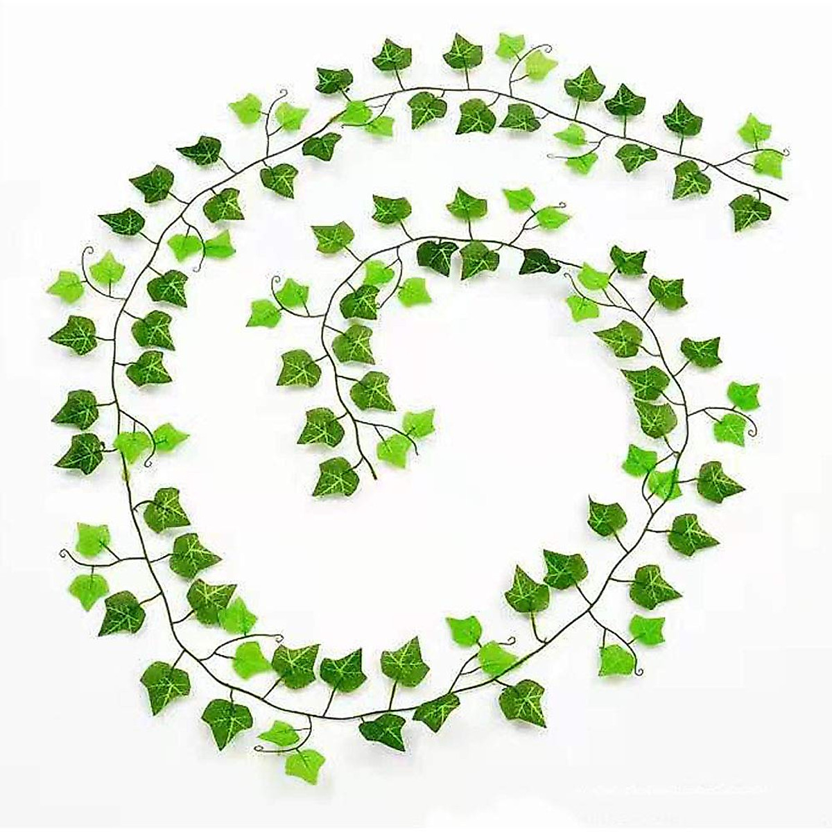 FOLUXING 24 Pack 165Feet Artificial Ivy Garland，Leaf Vines Plants, Fake Ivy Leaves Hanging for Home Kitchen Garden Office Party Wedding Wall Decoration