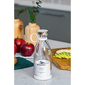 Blendnow Personal Size Blender, Portable Blender for Shakes and Smoothies, USB Rechargeable Blender, Travel Blender, Gift, Fresh Juice Blender with Stainless Steel 4 Blades, 350 ML (White)