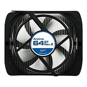 ARCTIC Alpine 64 GT - CPU Cooler for Quietness, Supports AMD AM4/AM3(+)/…, Ultra-Quiet 80 mm PWM Fan (UCACO-P1600-GB01)