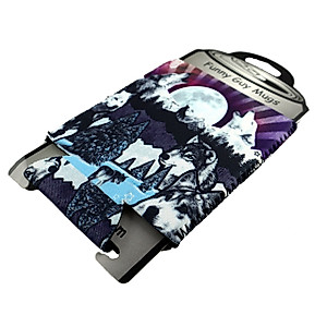 Funny Guy Mugs Wolf Collapsible Neoprene Can Coolie - Drink Cooler