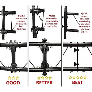CedarsLink 15FT Portable DJ Lighting Truss/Stand w T-Bar Trussing Stage System W/Updated Wingnut Connection System All Metal Parts No Tools Required