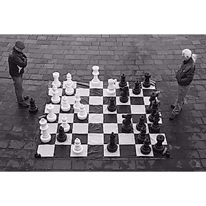 MegaChess Giant Oversized Premium Complete Set of Chess Pieces with 25 Inch Tall King - Black and White