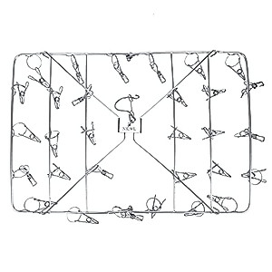 NILWL Clothes Drying Rack for Laundry,Metal Clothes Racks for Hanging Clothes,Laundry Drying Rack for Underwear,Bra,Baby Clothes,Glove,Clothes Drying Rack Folding Indoor,Sock Hanger with 30 Clips