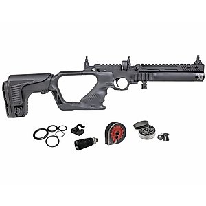 Wearable4U - HATSAN Jet I Black .177 Cal PCP Airgun, Air Pistol Converts to Air Rifle with .177 Pellets Bundle