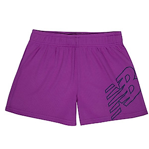 New Balance Kids Girls' Big Core Short, Voltage Violet, Med