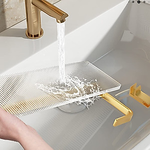 BAHELS Bathroom Shelf Organizer, Wall Mounted Floating Shelves Bathroom Storage Shelf (Size : Gold 40cm 2 Layer)