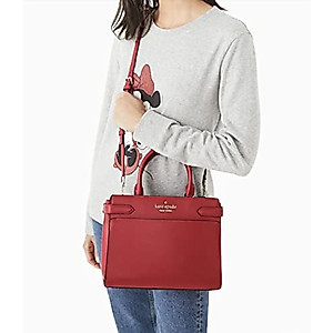 KATE SPADE NEW YORK STACI MEDIUM SATCHEL SHOULDER TOTE BAG IN RED CURRANT
